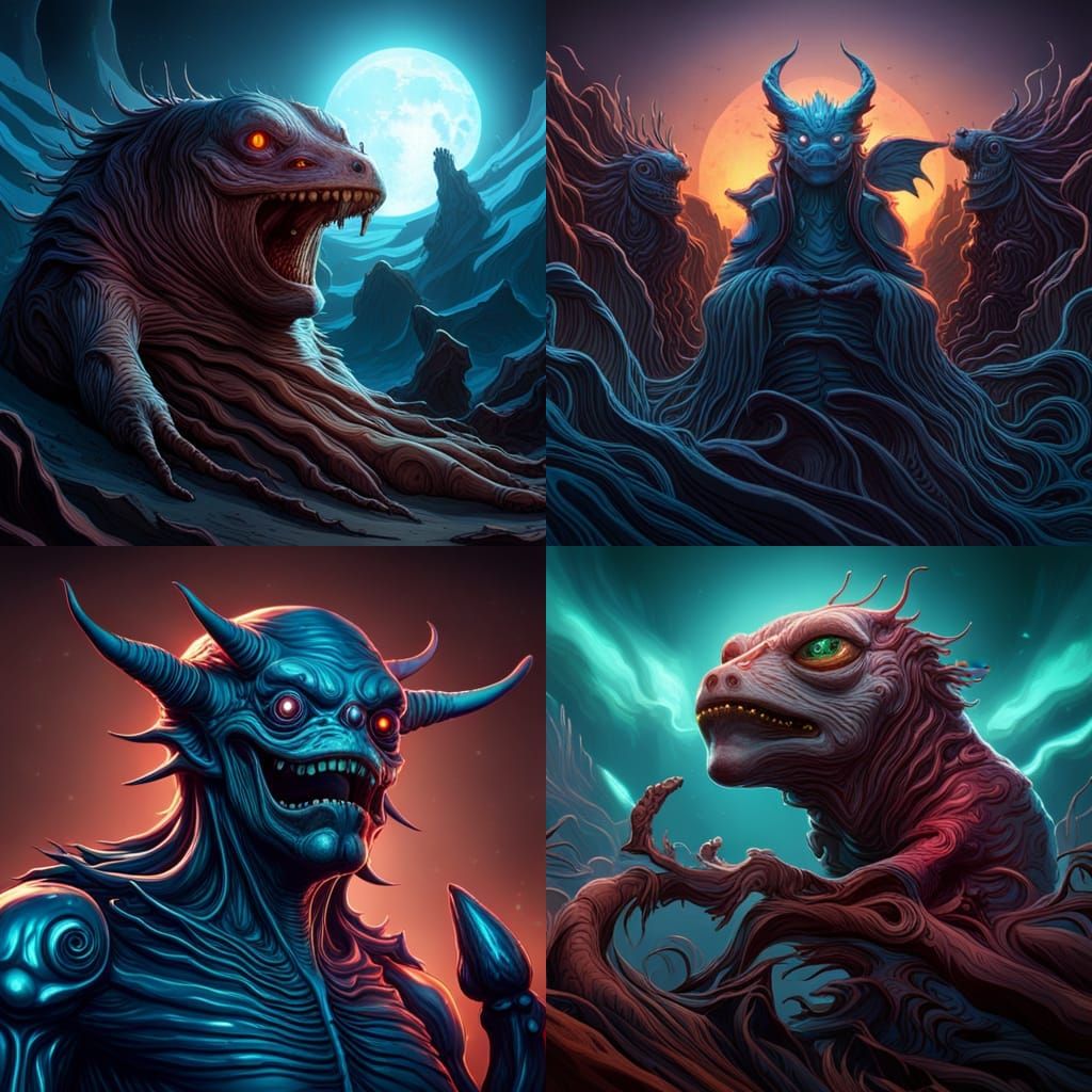 The creepy collection - AI Generated Artwork - NightCafe Creator