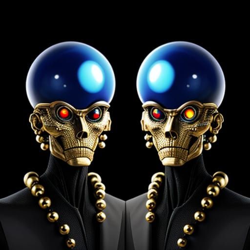 Twins From Another World - Cyberpunk Android with Oracle Eye...