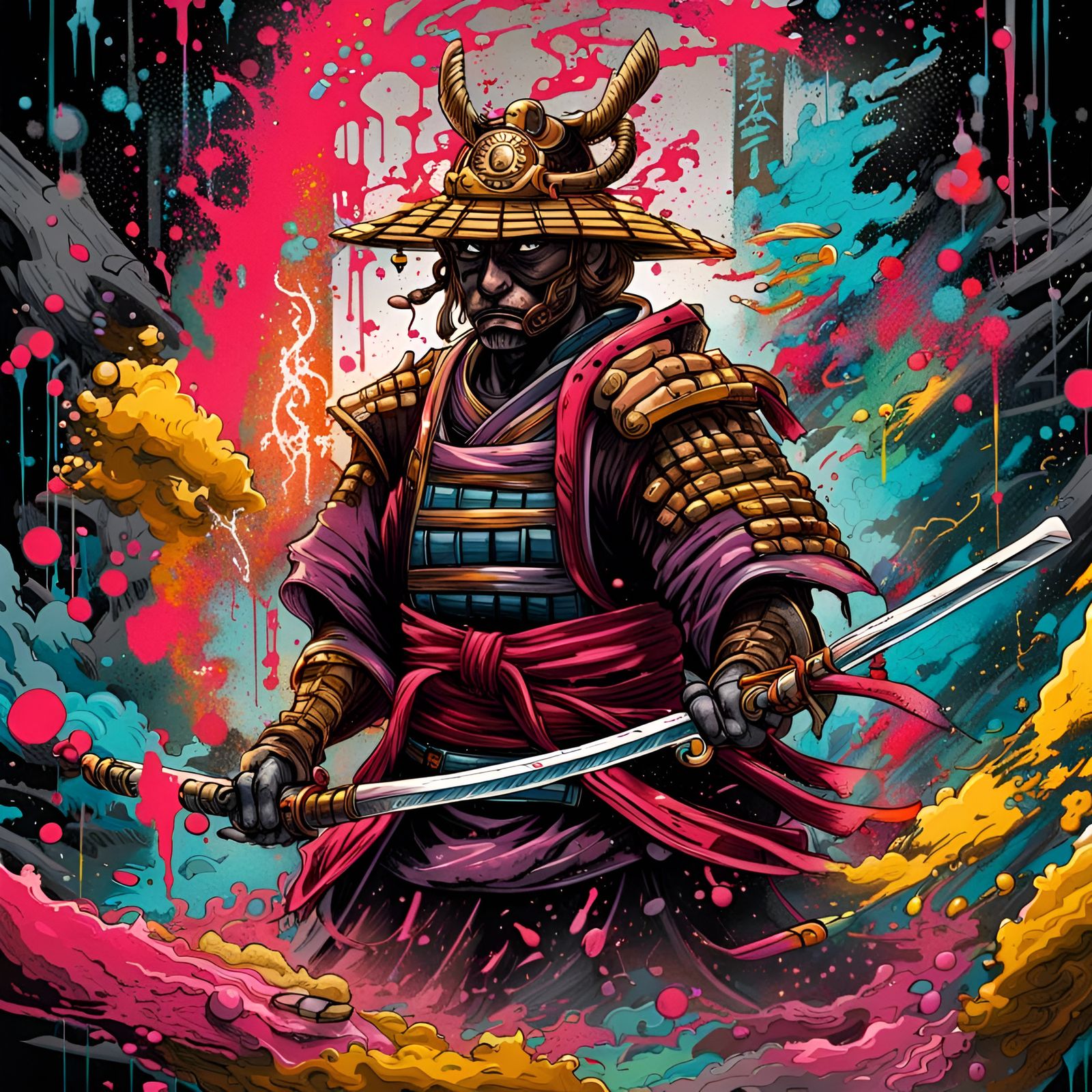 Japanese samuri with swords Mark Brooks and Dan Mumford, comic book art ...