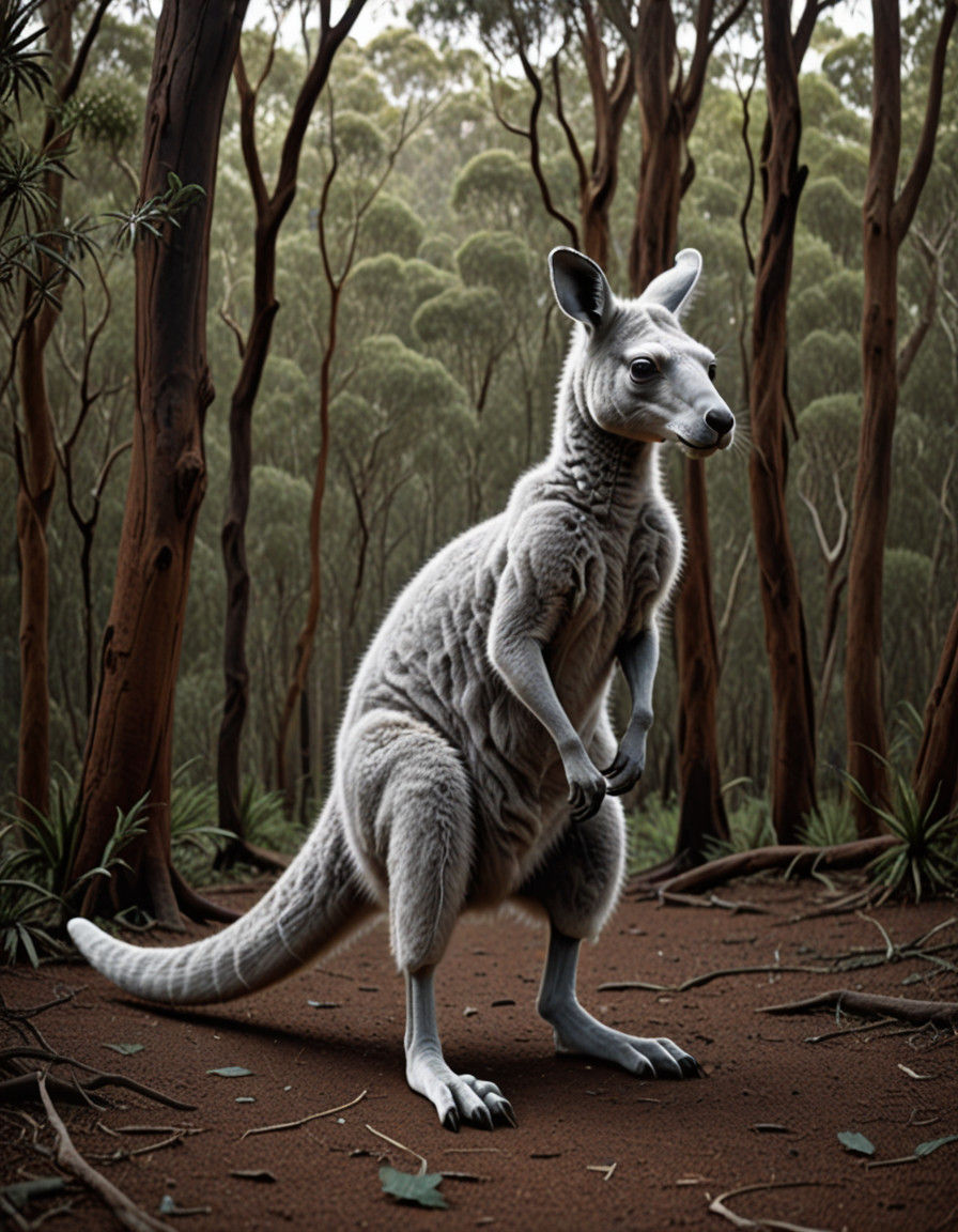 Ghostly Invisible Kangaroo - Surreal Invisible Kangaroo Emer...