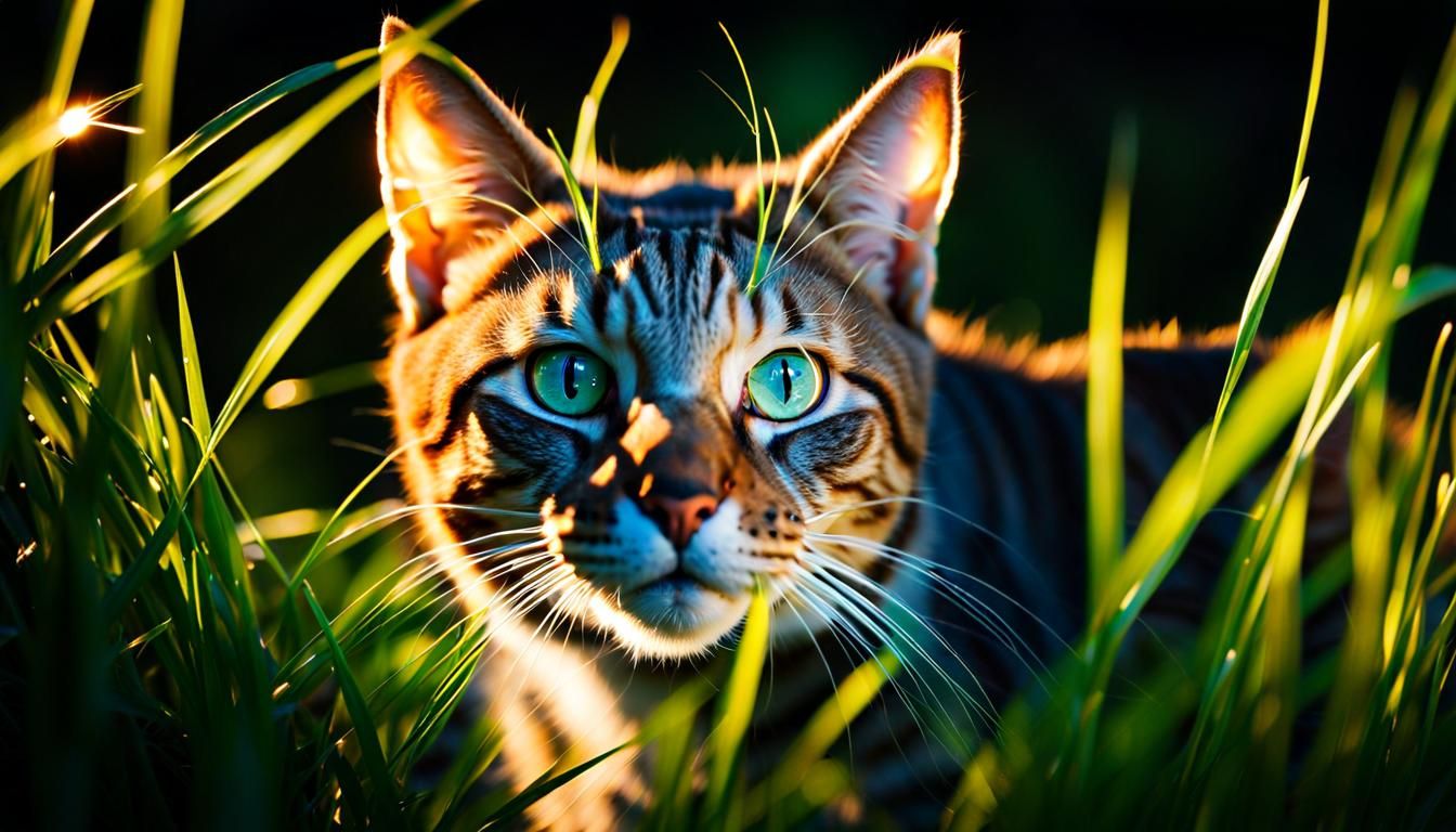 Moonlight cat - AI Generated Artwork - NightCafe Creator