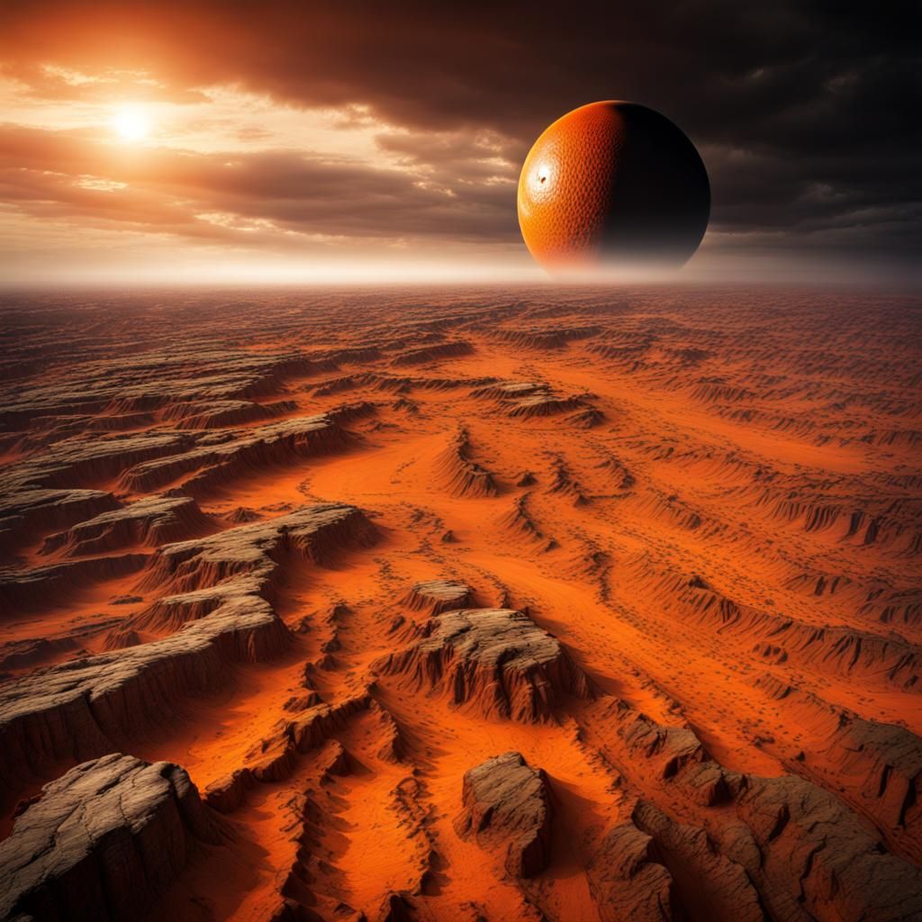 an orange earth - AI Generated Artwork - NightCafe Creator