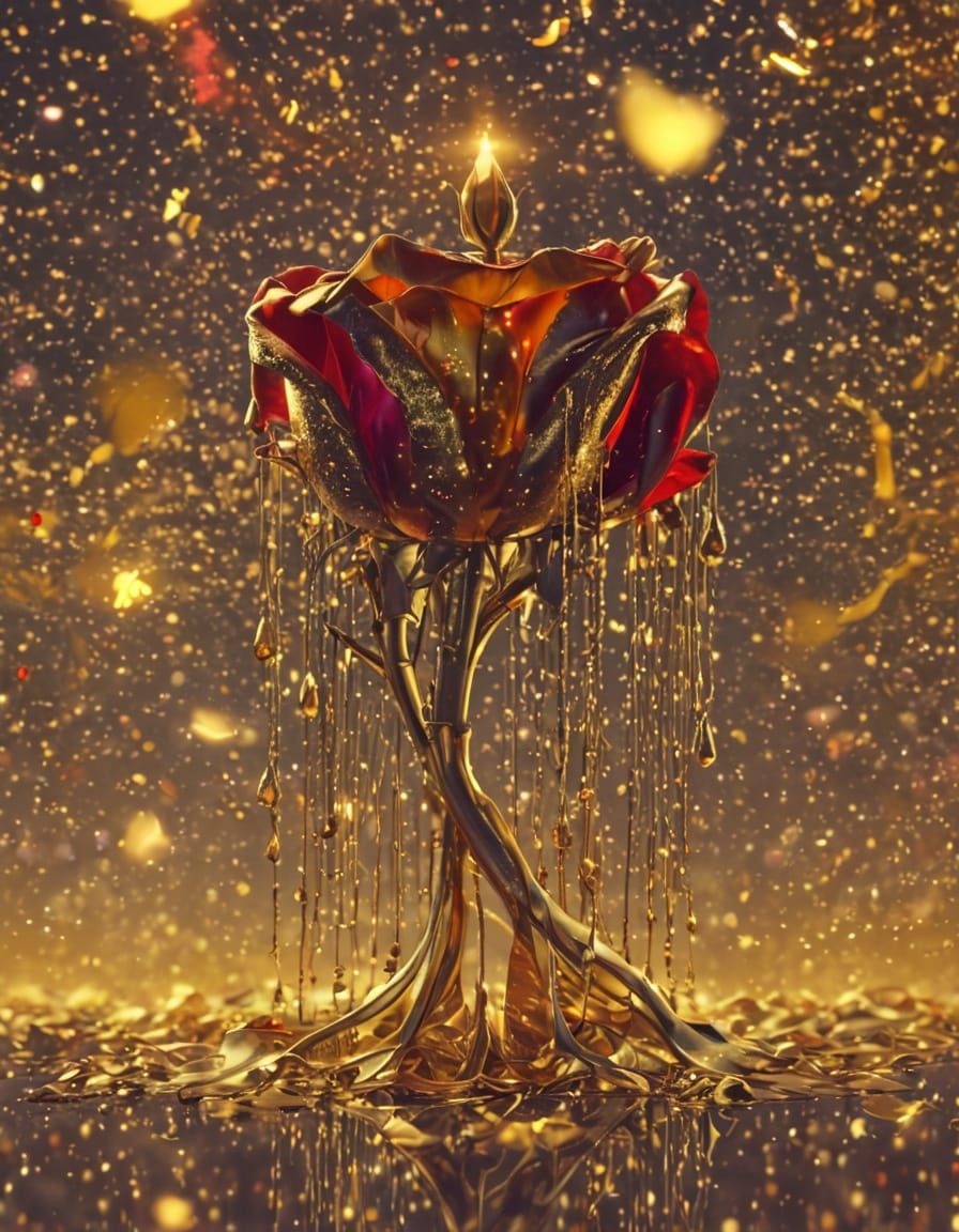 golde roses e red rose,yellow fon - Cosmic Roses with Astral...