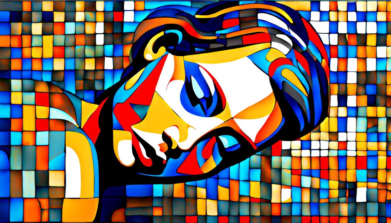 neo-abstract cubism , pointillism blobitecture , beautiful model female ...