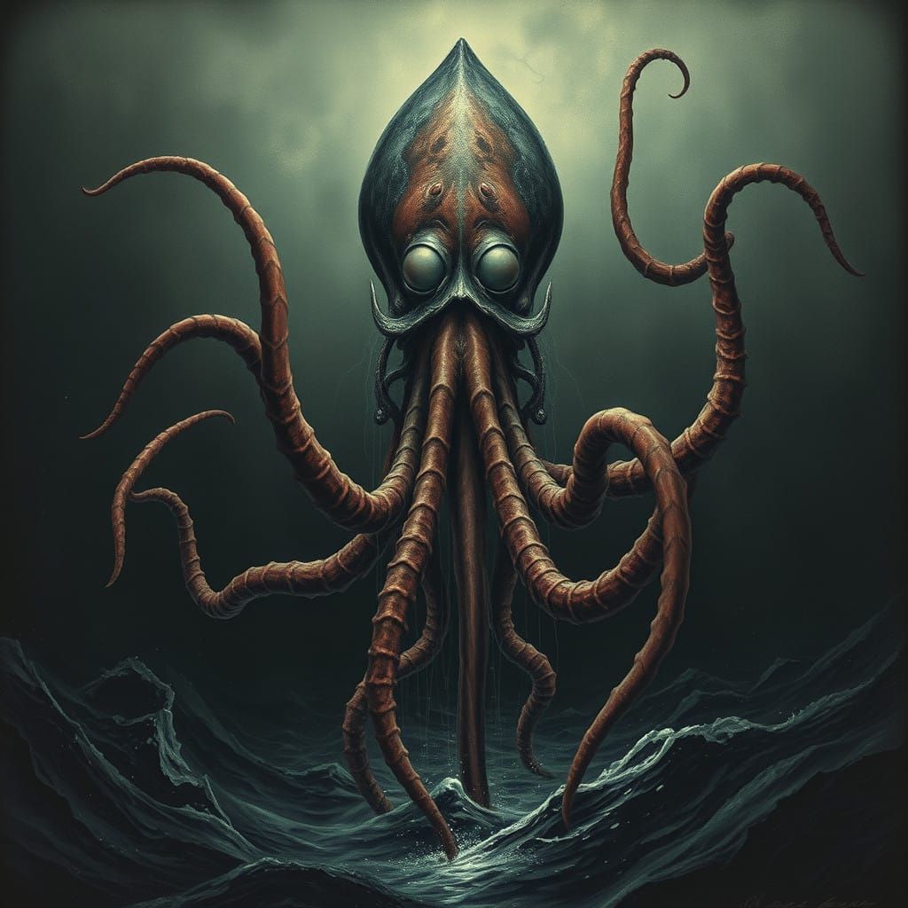 Livid Squid - Eldritch Squid Ascends from Haunting Ocean Dep...