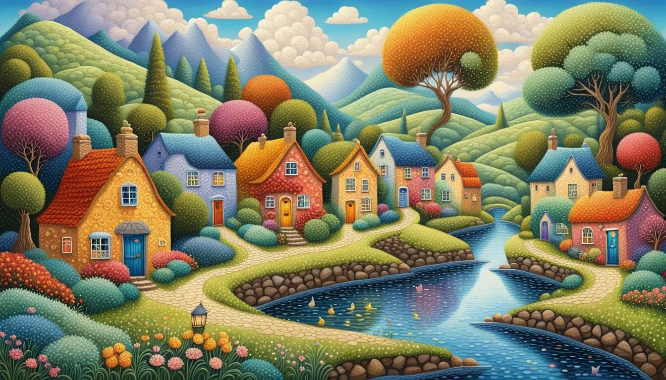 Adorable landscape naive by @Chrystal - AI Generated Artwork ...