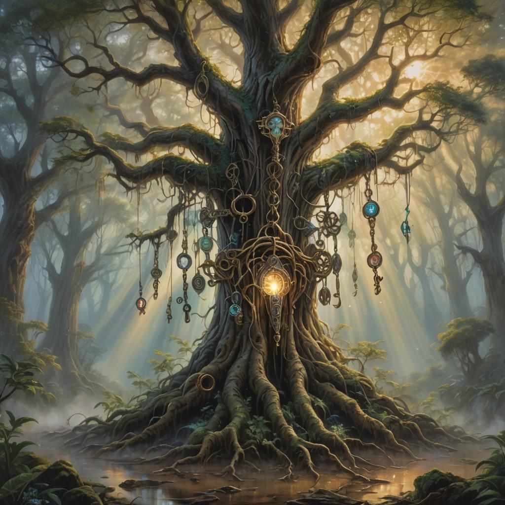 Tree of Keys - AI Generated Artwork - NightCafe Creator