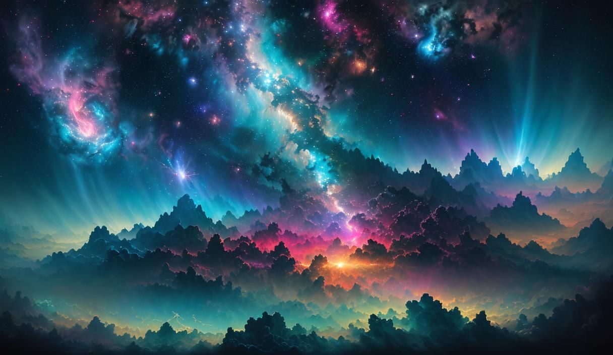 The most complex celestial scene ever imagined, great depth, Highly ...