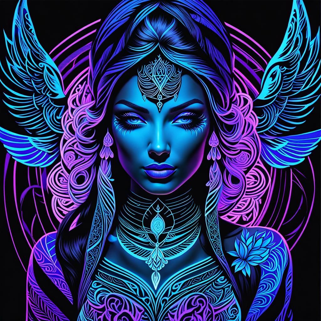 Black Light Art: - AI Generated Artwork - NightCafe Creator