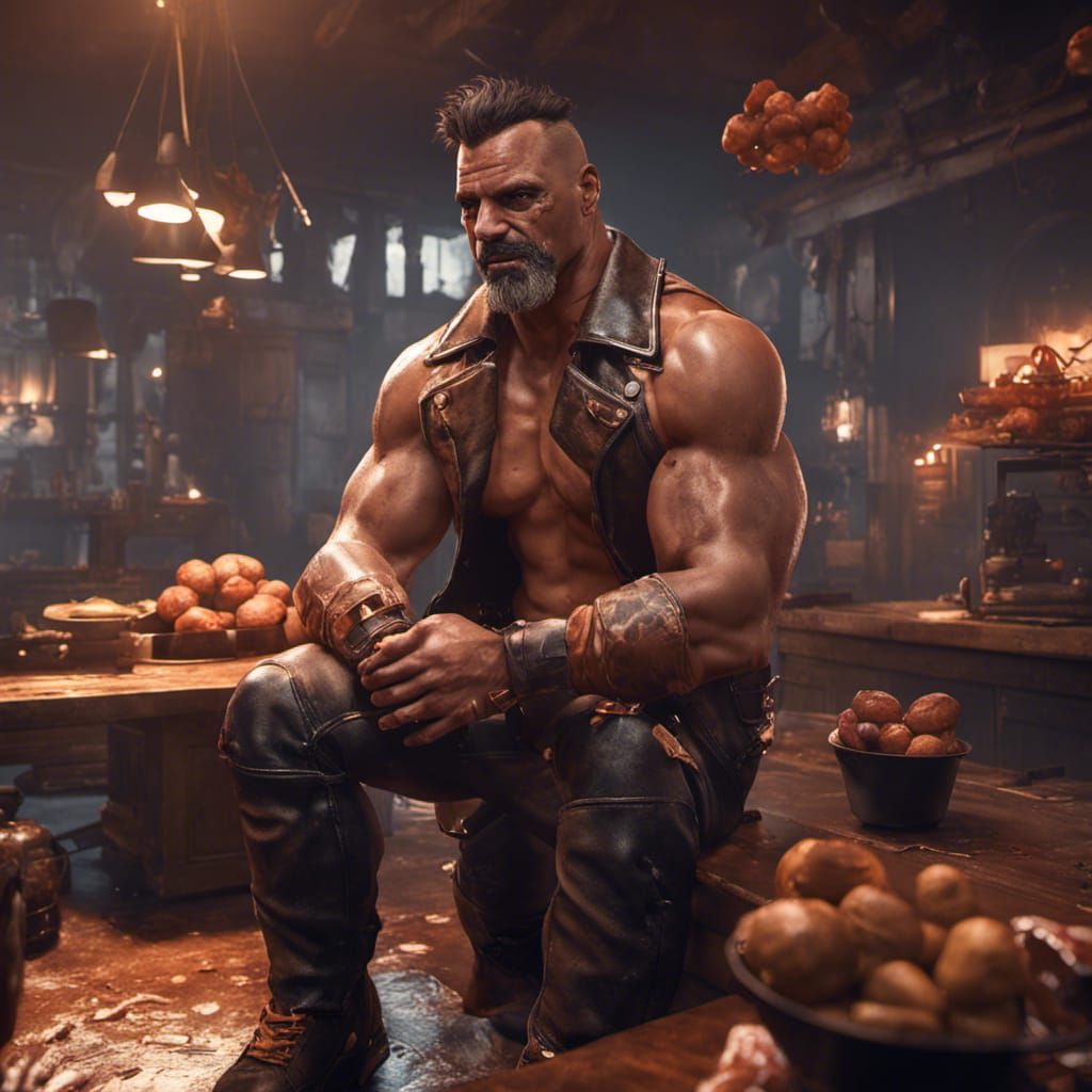 leather daddy meat party - AI Generated Artwork - NightCafe Creator