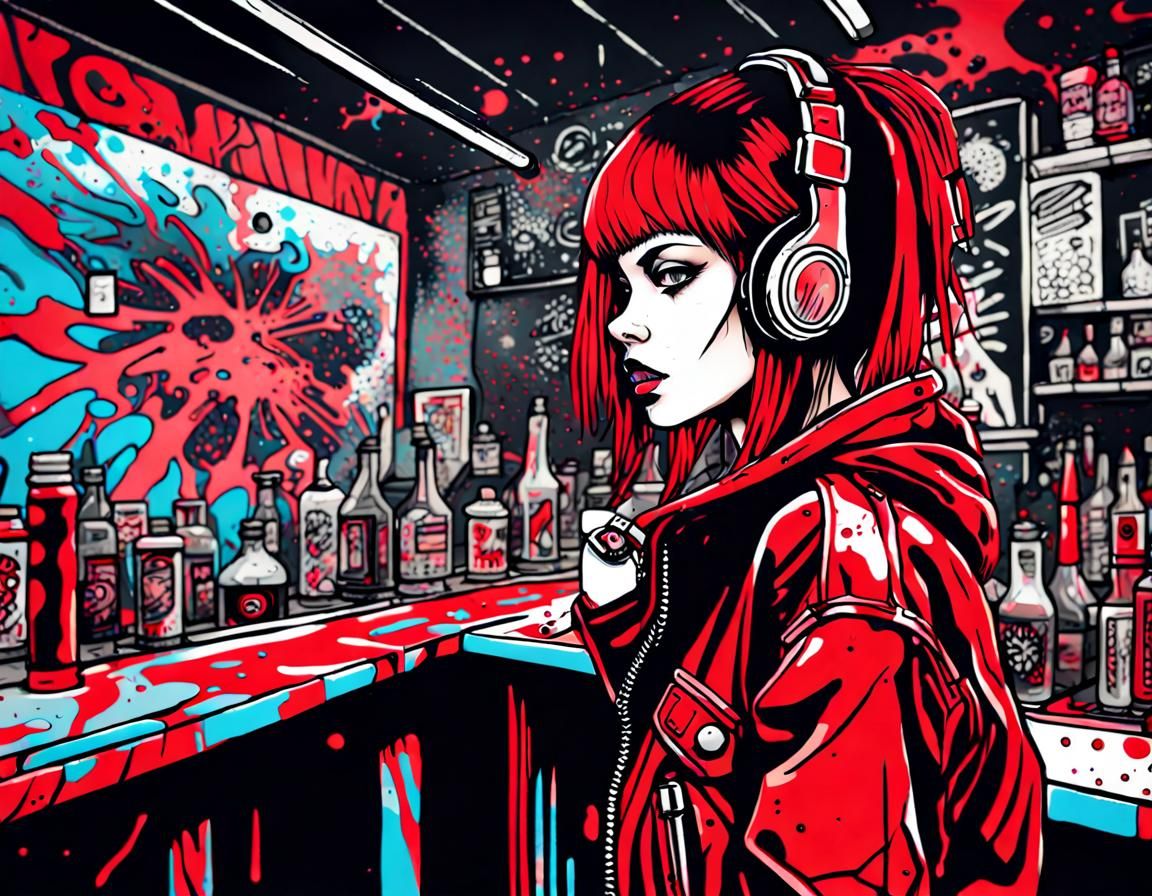 Punk in Red - AI Generated Artwork - NightCafe Creator