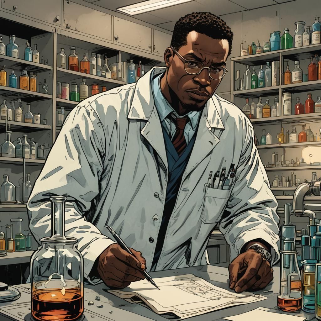 In laboratory comic book art, perfect, smooth - AI Generated Artwork ...