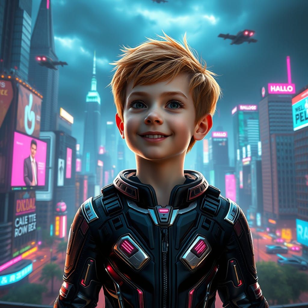 Cyberpunk Hero Embodies Elroy Jetson's Futuristic ... - AI Art