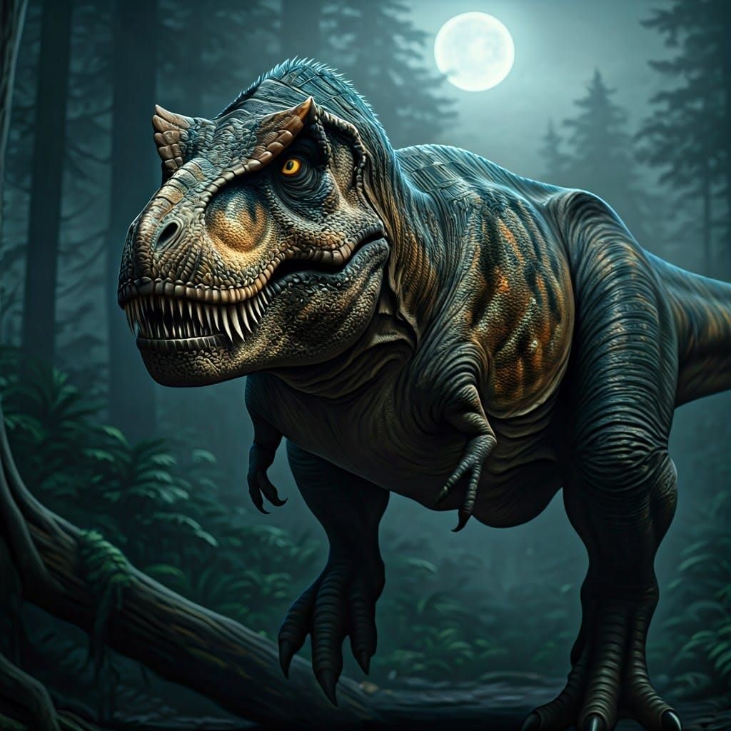 Tyrannosaurus Rex with the Features of a Owl