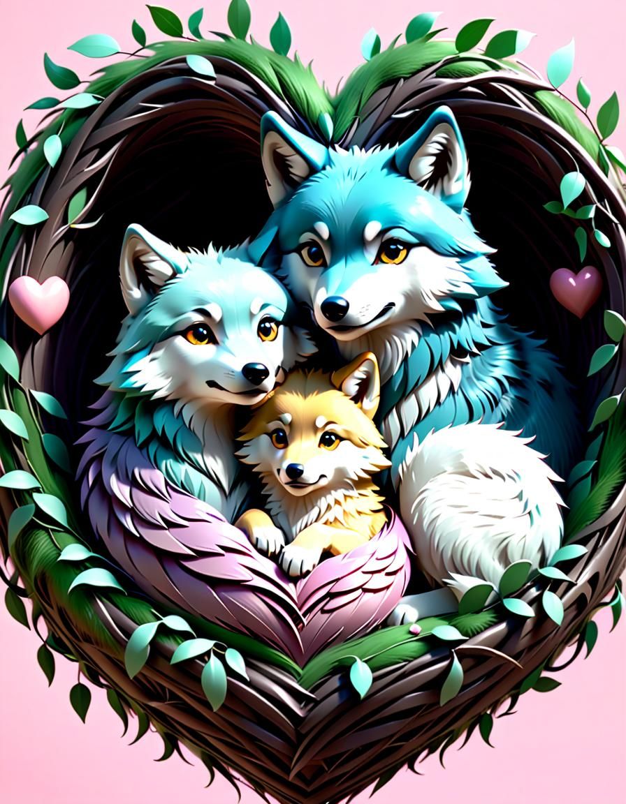 Wolf Nest - AI Generated Artwork - NightCafe Creator