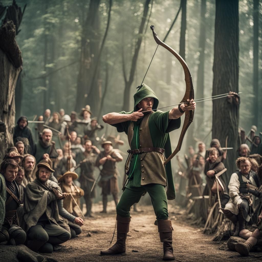 Robin hood win an archery contest - AI Generated Artwork - NightCafe ...