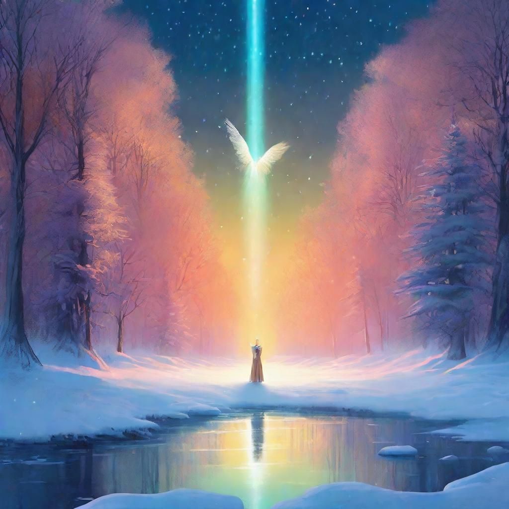 WOW! - Angel Shines Radiant Light on Celestial Lake