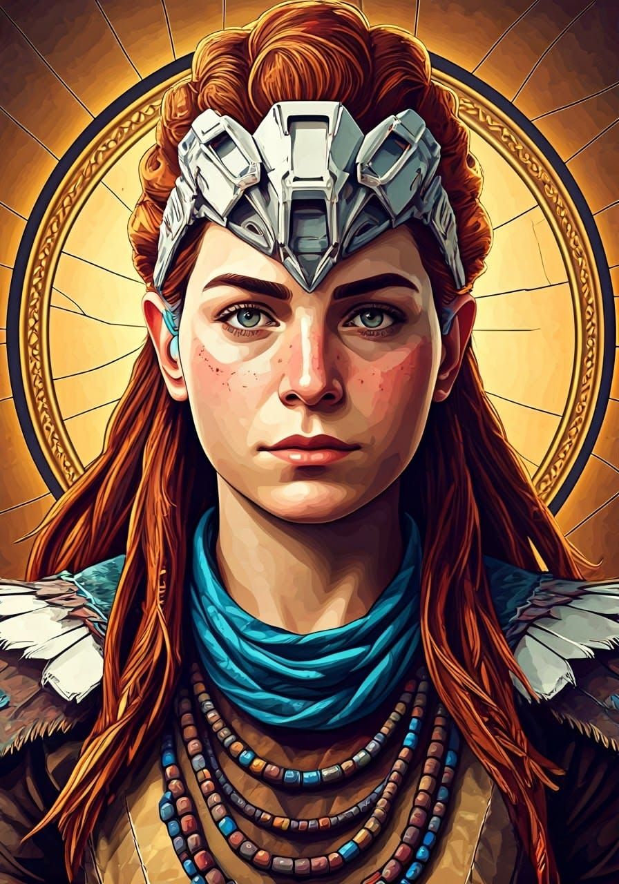 Portrait of Aloy from Horizon - Portrait of Aloy from Horizo...