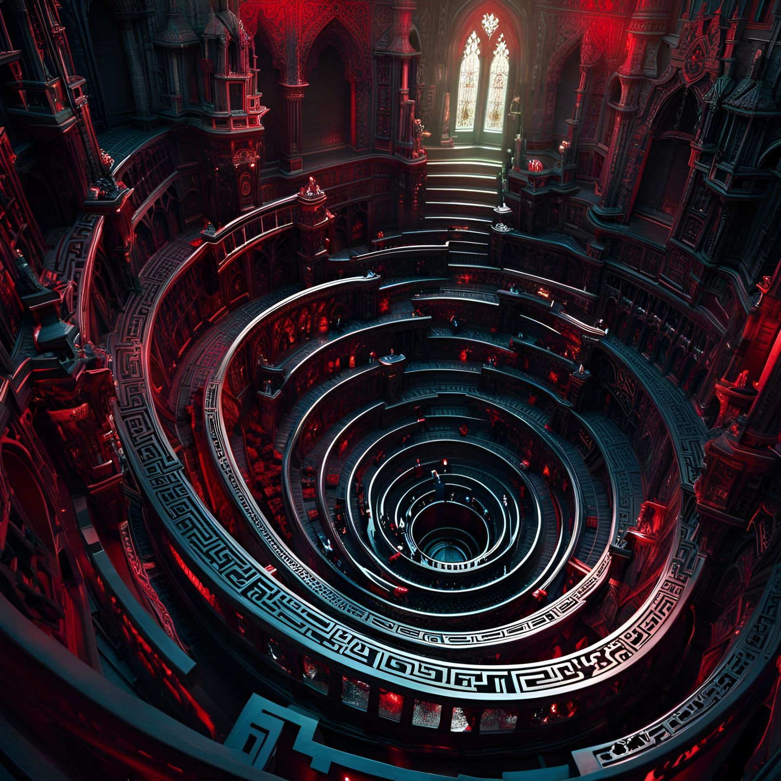 A Gothic Maze - AI Generated Artwork - NightCafe Creator