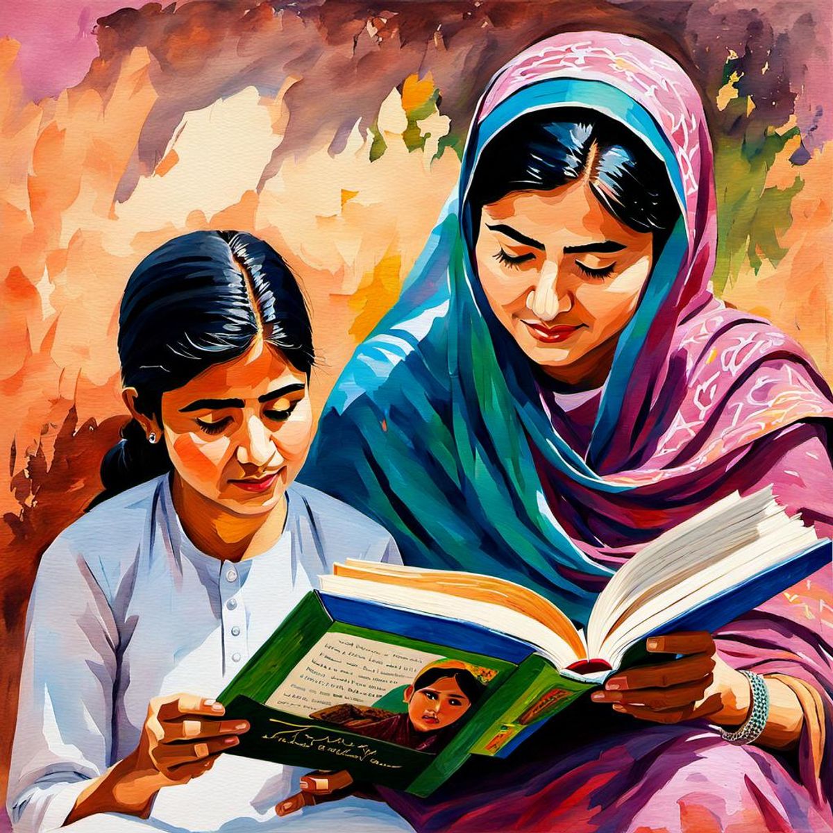 Malala Yousafzai inspiring young girls through education - AI Generated ...