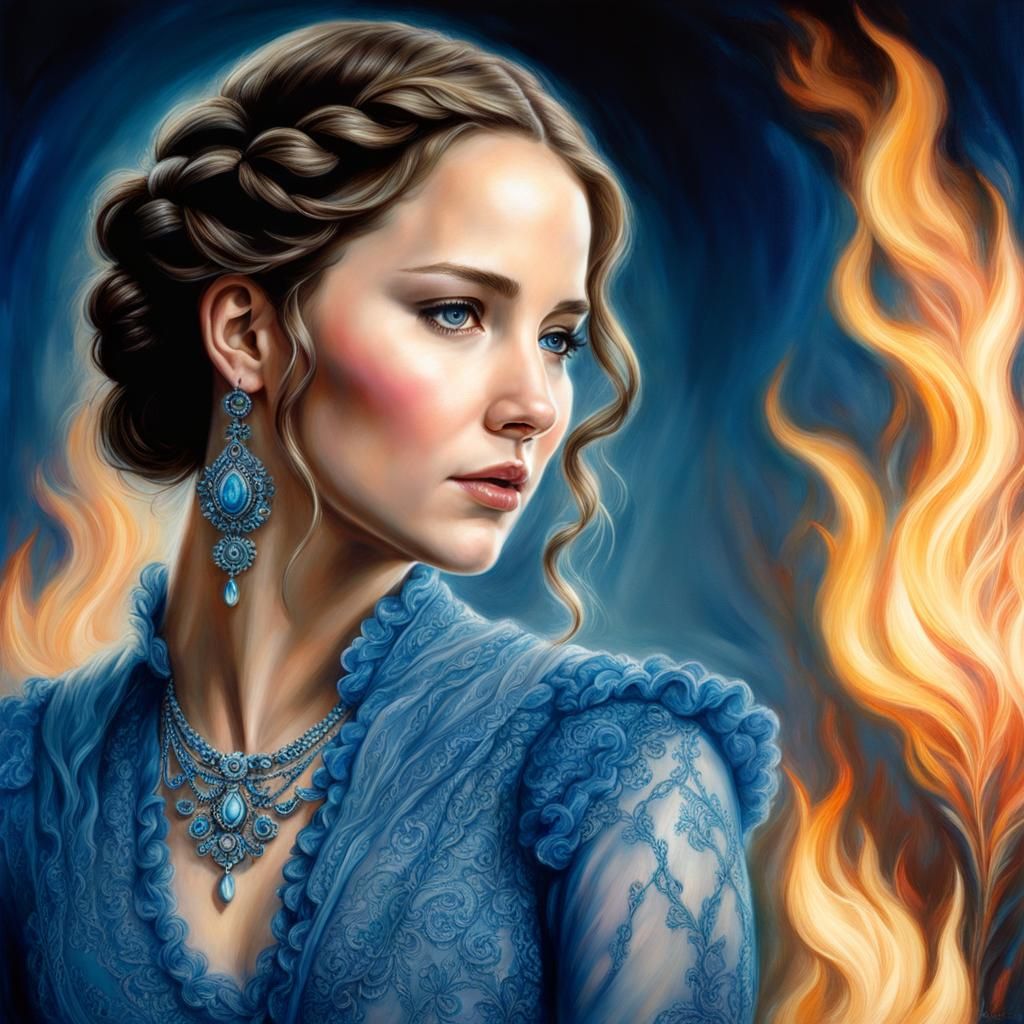 hunger games pastel portrait - AI Generated Artwork - NightCafe Creator