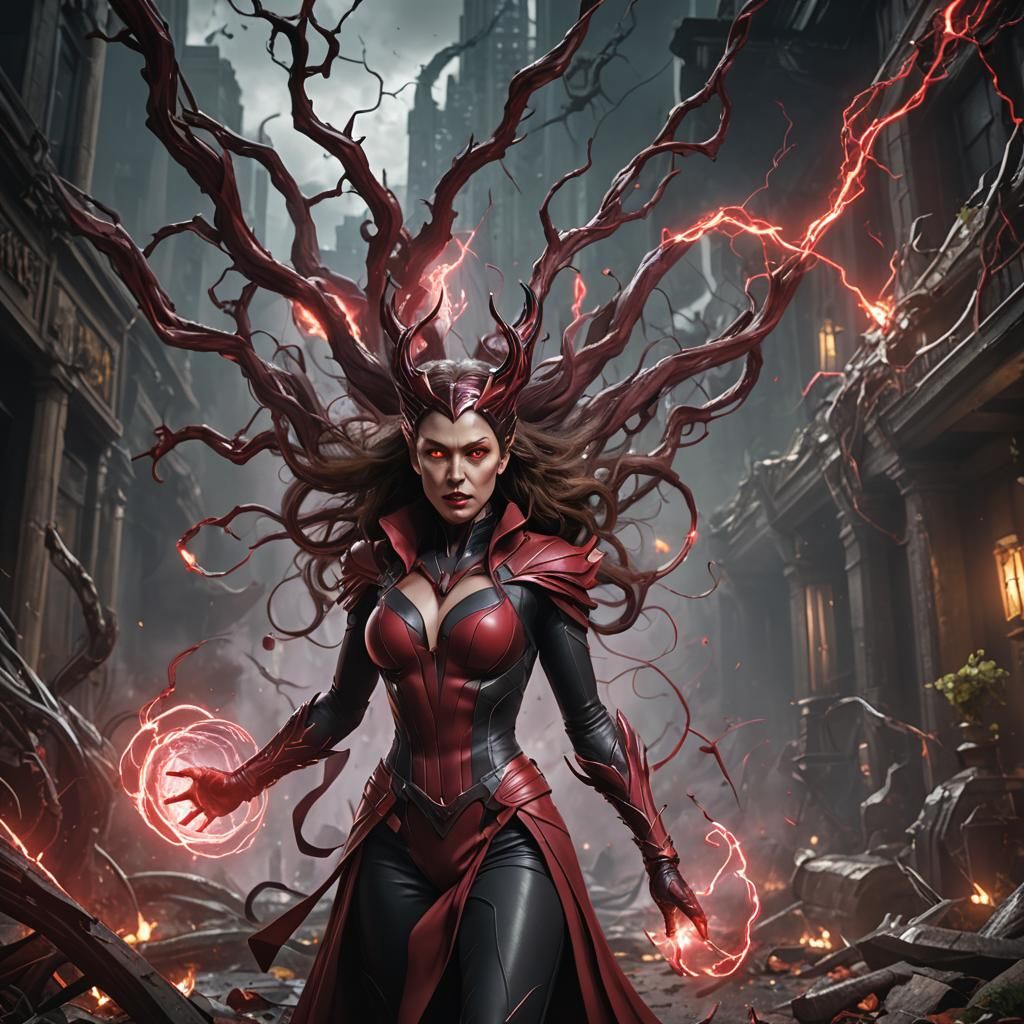 Scarlet Witch Venomized - AI Generated Artwork - NightCafe Creator