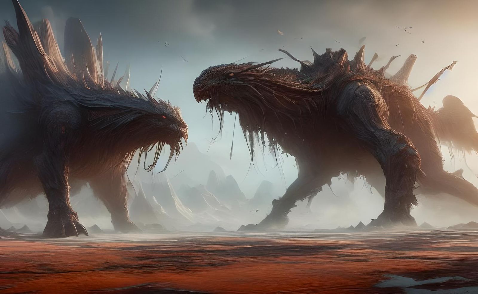 enormous desert monsters - AI Generated Artwork - NightCafe Creator