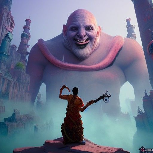 Evil Genie Summoning - AI Generated Artwork - NightCafe Creator