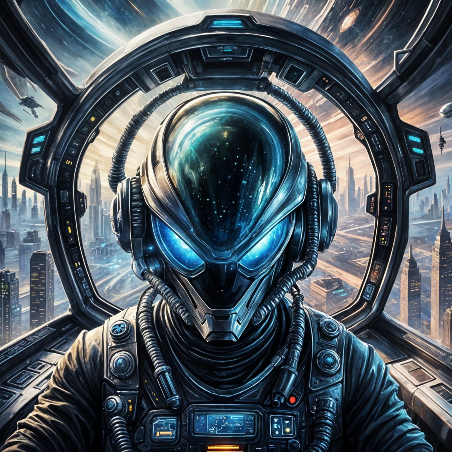 Alien test pilot - AI Generated Artwork - NightCafe Creator