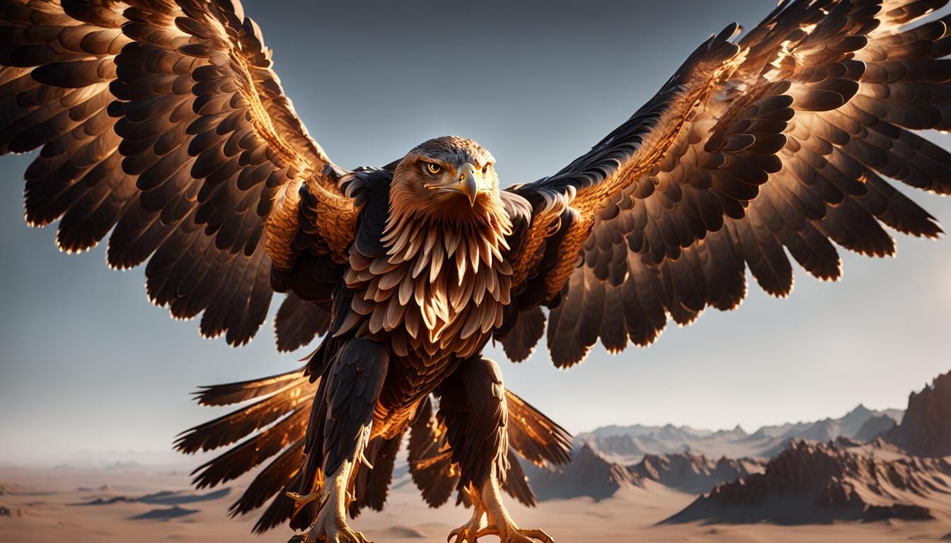 Fierce eagle - AI Generated Artwork - NightCafe Creator