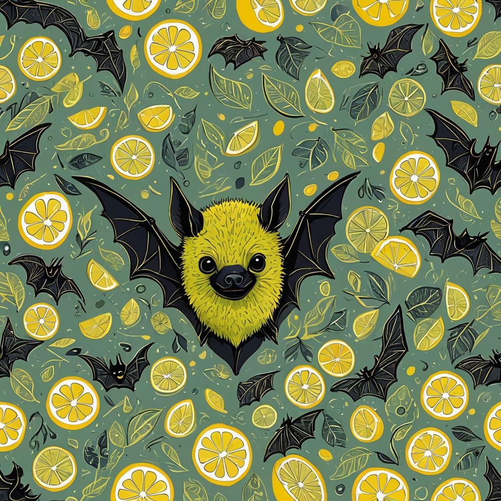 lemon fruit cute bat - AI Generated Artwork - NightCafe Creator