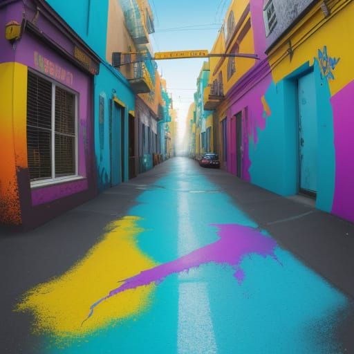 Graffiti Crocs Clog Melts in Vibrant Street Art - AI Art