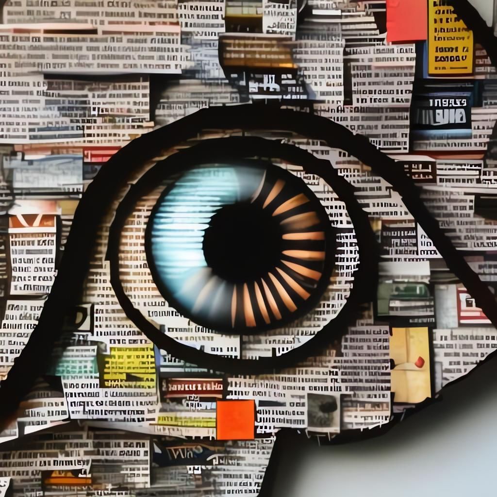 Paper eye collage - AI Generated Artwork - NightCafe Creator