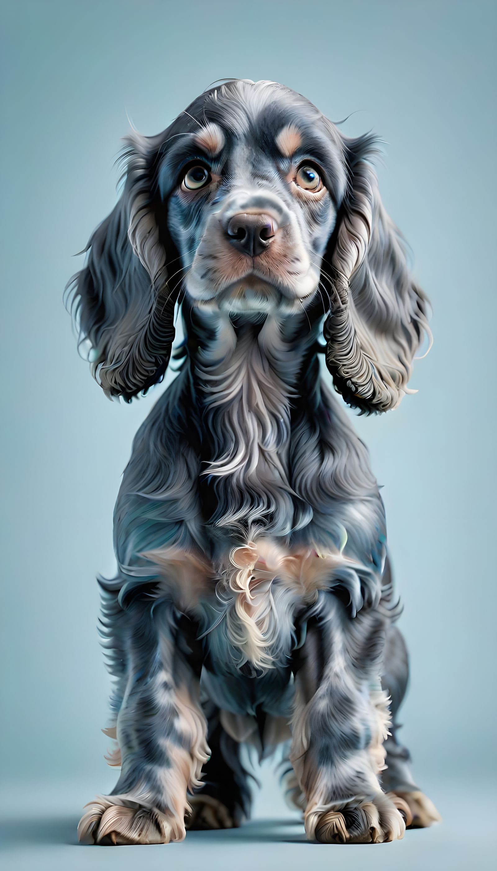 Sherlock The Dark Tan Roan Cocker Spaniel V2, by Lord Elboron
