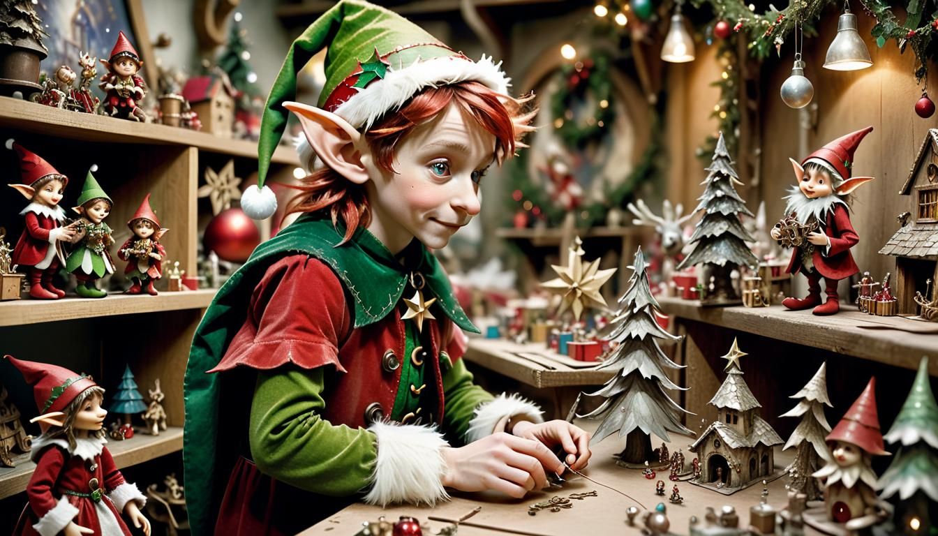 Elven Toy Crafting 5 - AI Generated Artwork - NightCafe Creator