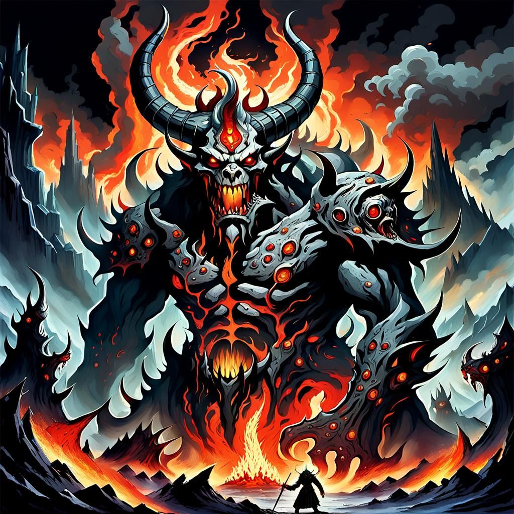 A demon - volcano - AI Generated Artwork - NightCafe Creator