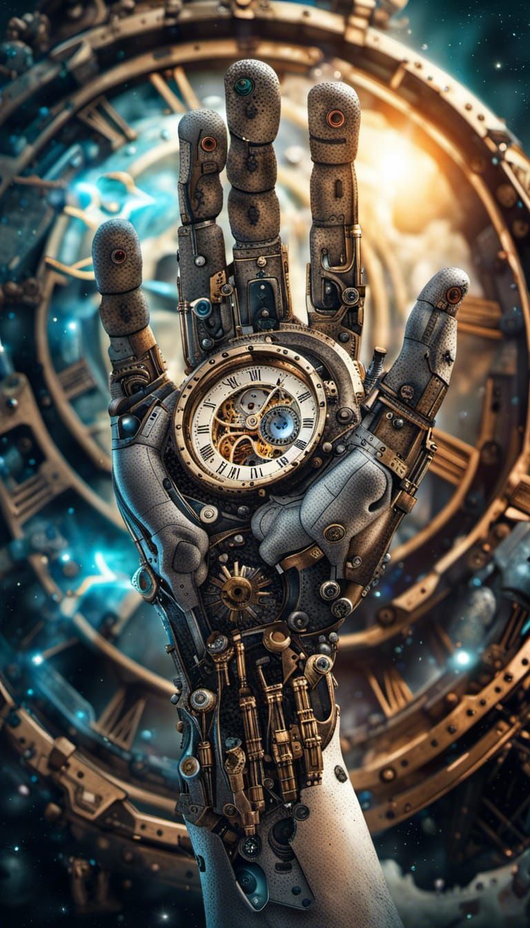 Hand of time - AI Generated Artwork - NightCafe Creator