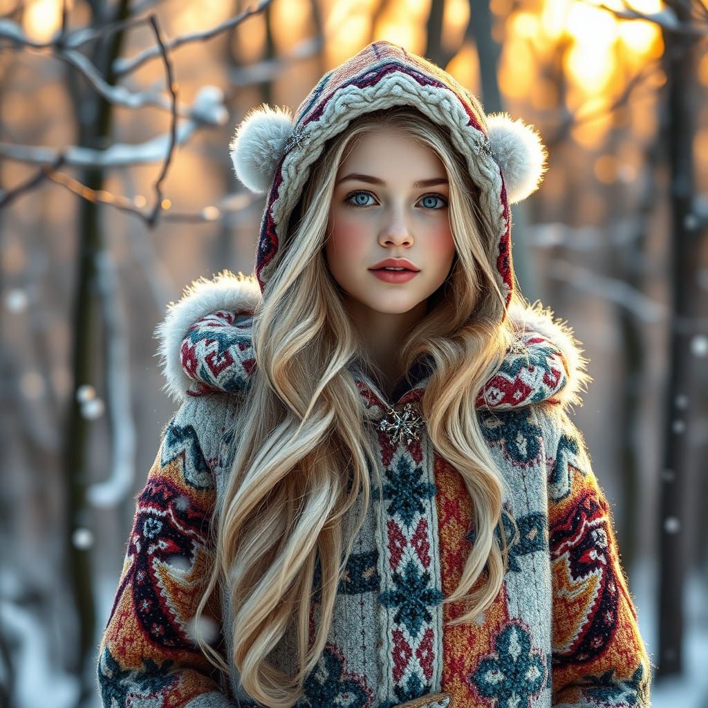 Winter woman portrait - Winter woman portrait