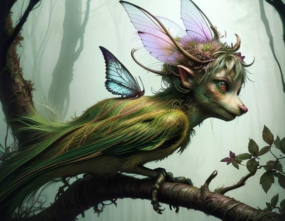 Fae bird, in between - AI Generated Artwork - NightCafe Creator