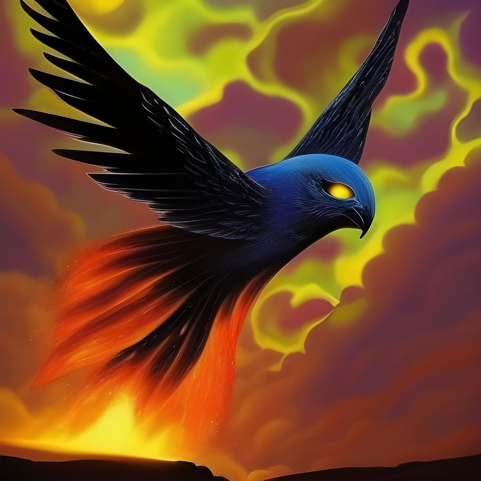 Volcano Bird - AI Generated Artwork - NightCafe Creator
