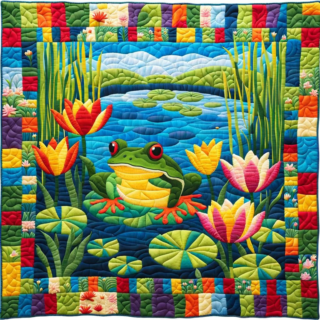 SCENE STITCHED ON A PATCHWORK QUILT - AI Generated Artwork - NightCafe ...