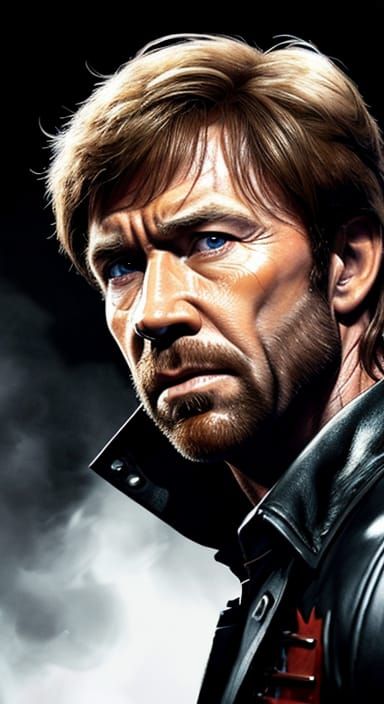 Chuck Norris Portrait - AI Generated Artwork - NightCafe Creator