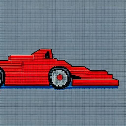 Pixel race Car - AI Generated Artwork - NightCafe Creator