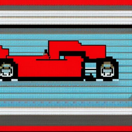Pixel race Car - AI Generated Artwork - NightCafe Creator