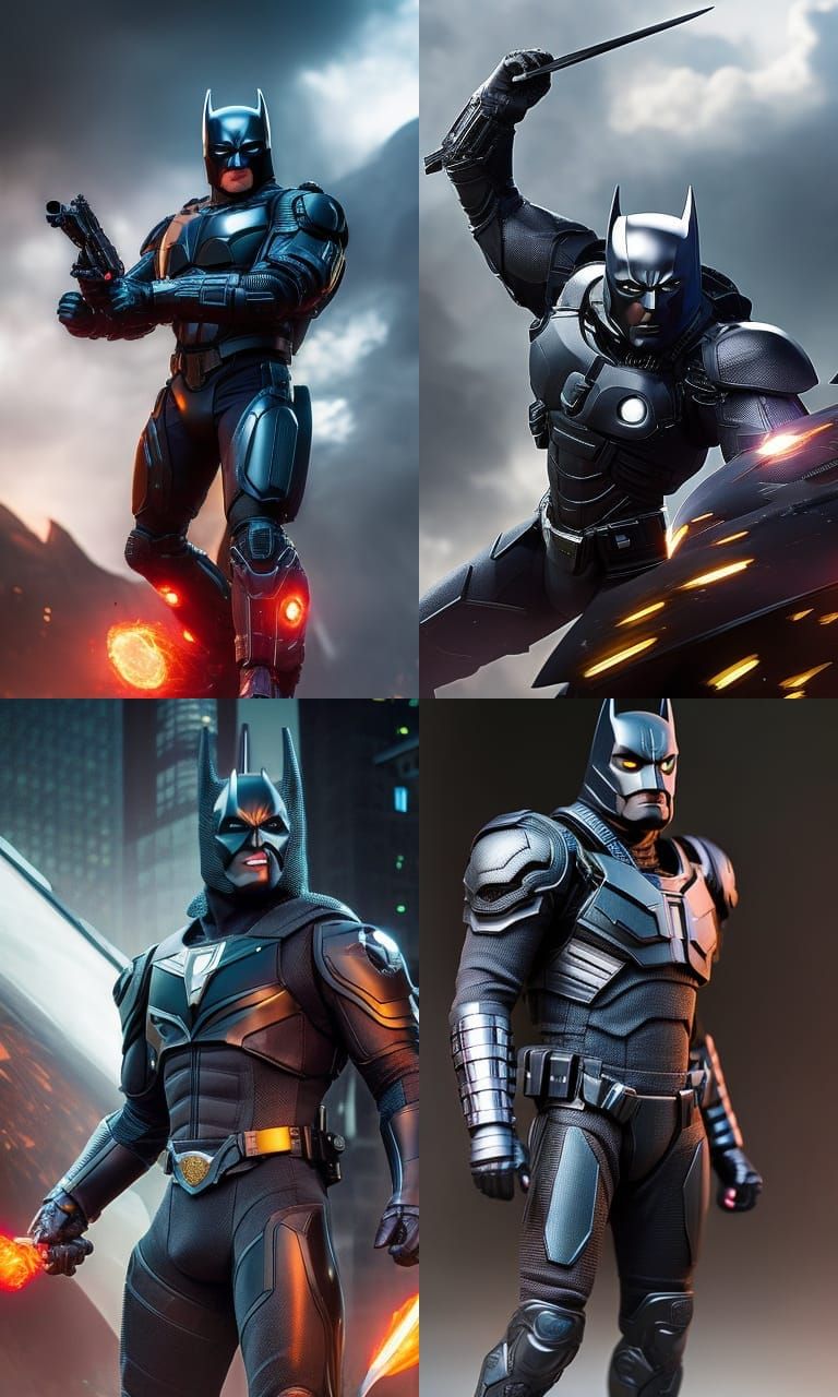 Advanced realism of the new Dark-knight armored Bat suit, super ...