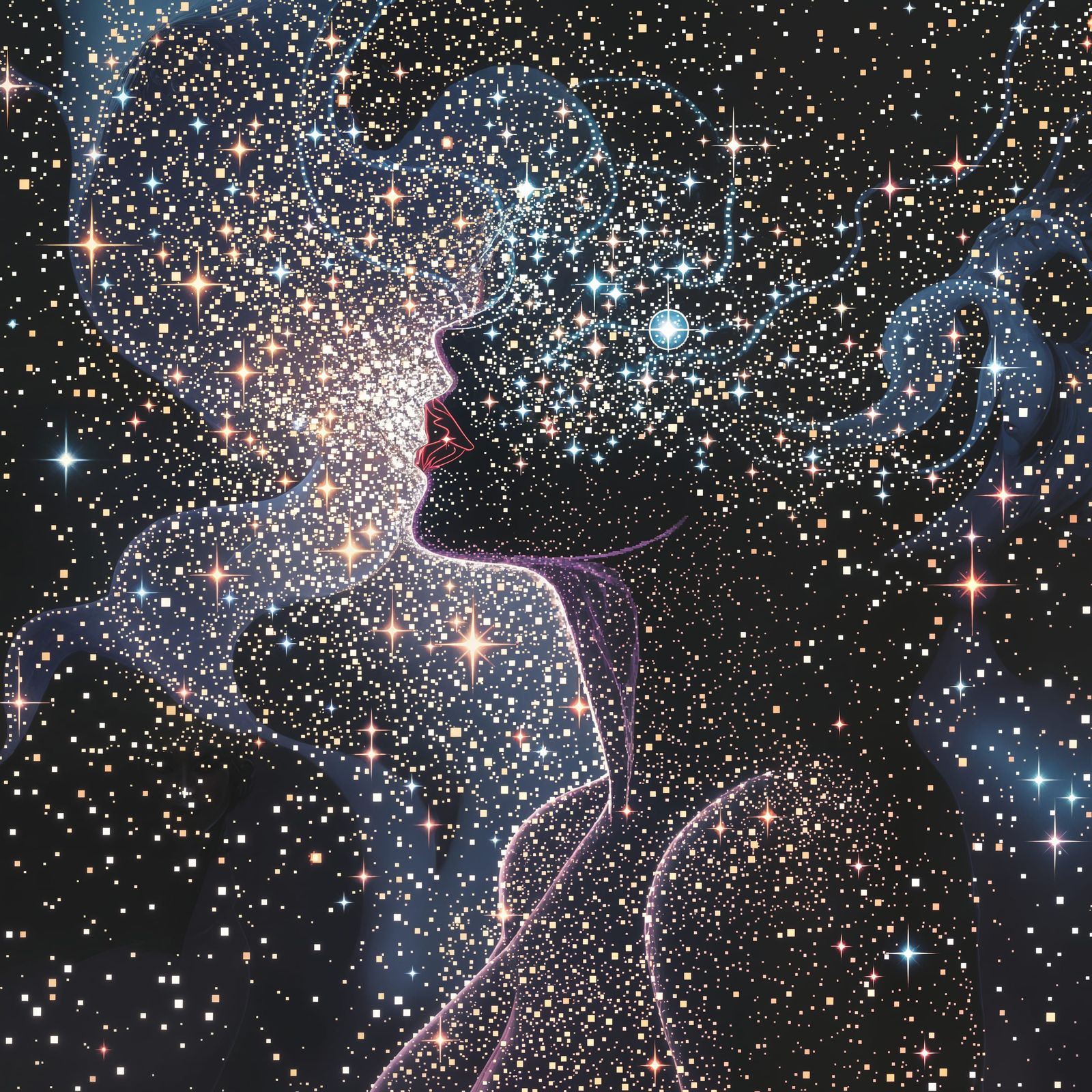 The Stardust Within - Stardust Goddess in Retro Pixel Art