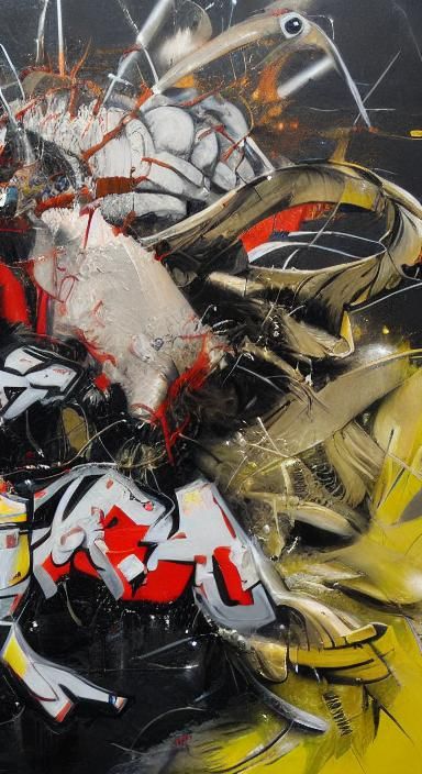 graffiti wildstyle, painting, Jay Defeo, Yazan Halwani, hyperdetailed ...