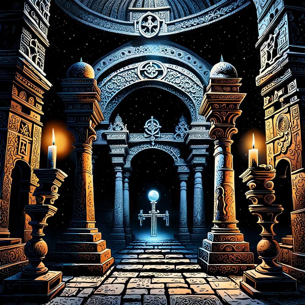 An underground crypt - AI Generated Artwork - NightCafe Creator