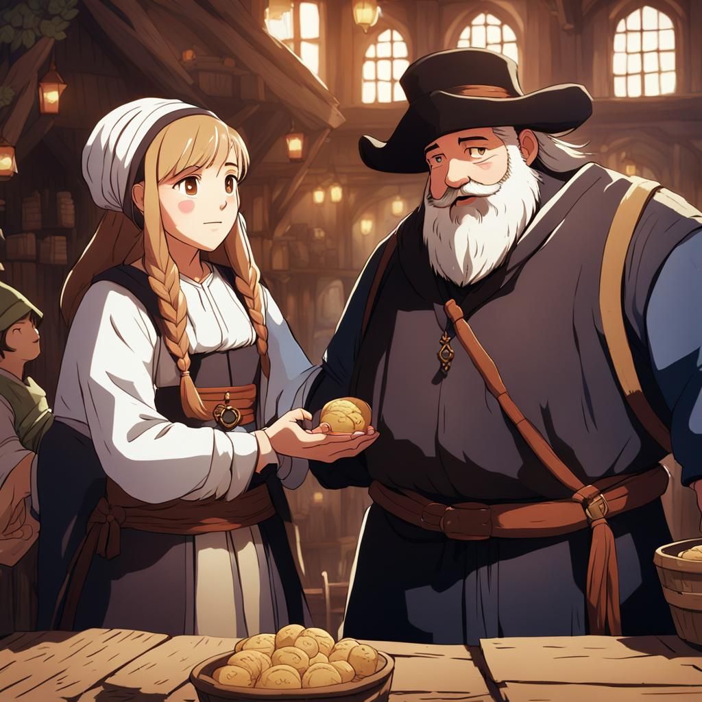 Merchant and peasant. - AI Generated Artwork - NightCafe Creator