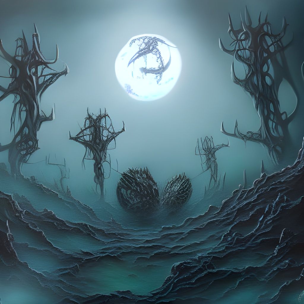 Rising moon 6 - AI Generated Artwork - NightCafe Creator